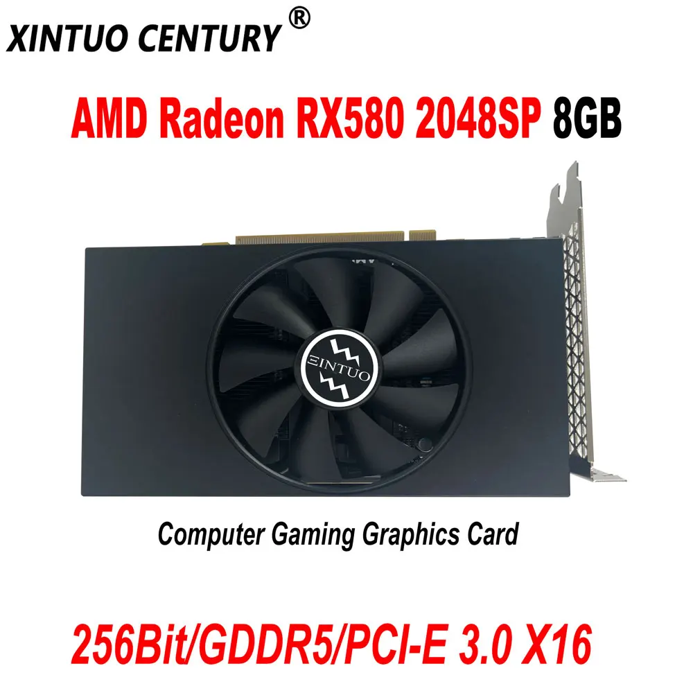 For AMD Radeon RX580 8GB 2048SP Gaming Graphics Card 256-Bit GDDR5 6 ...