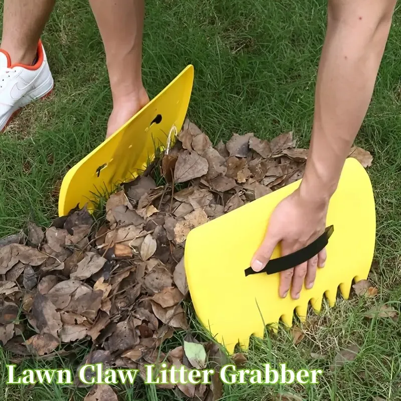 Leaf-Grabbers-Comfortable-Yard-Leaf-Rake-Serrated-Collection-Cleaning ...