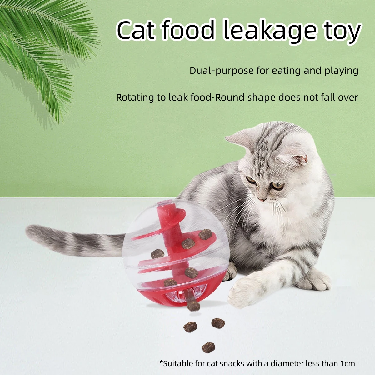 Interactive Cat Food Feeder Ball Pet Toys Slow Feeder Cats Dogs Playing ...
