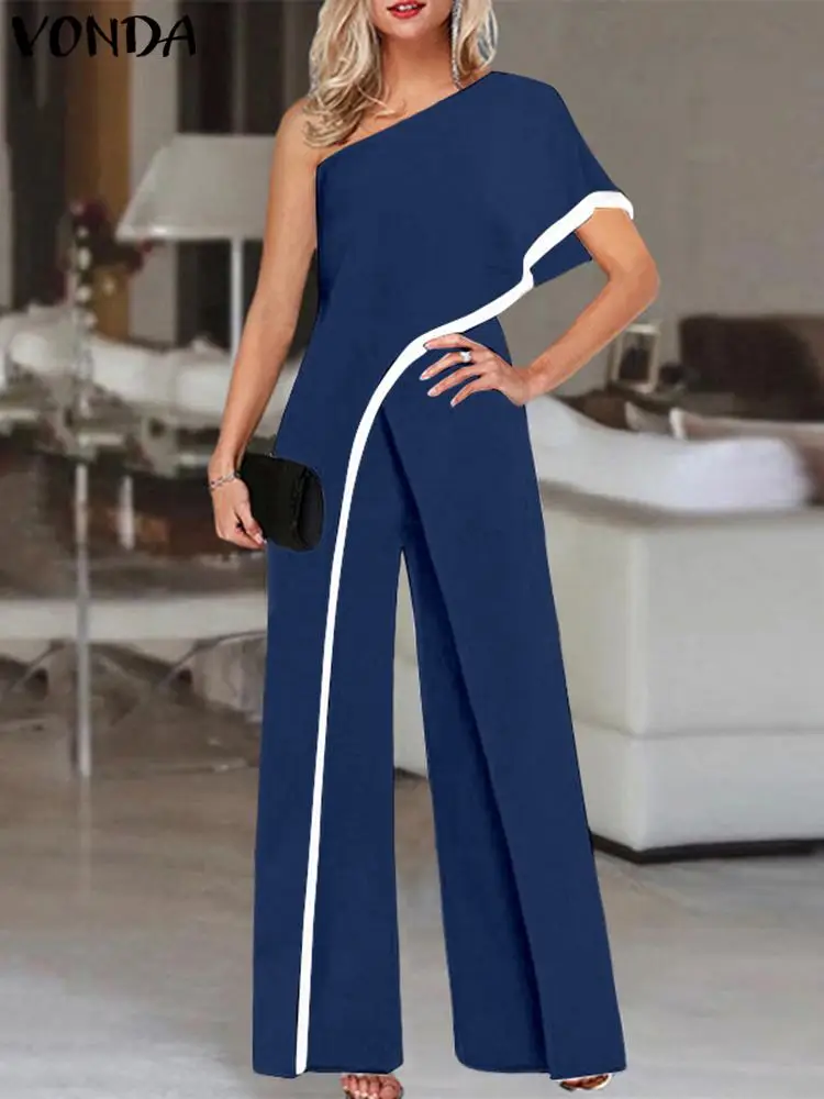 Elegant-Jumpsuits-VONDA-2023-Summer-Formal-Rompers-Women-Solid-One ...
