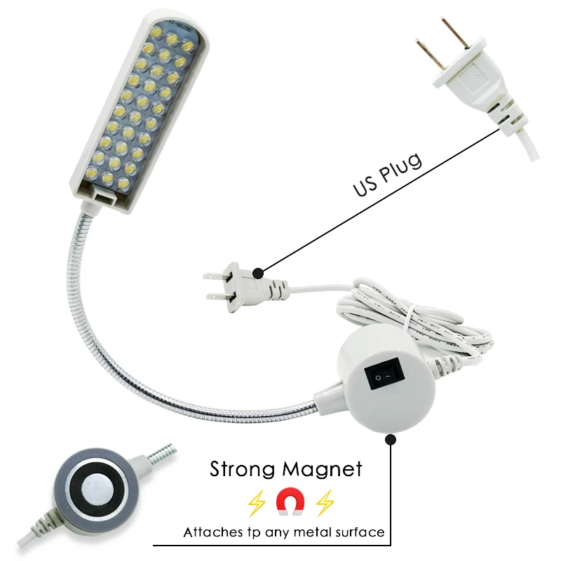 Brilhante-30-LED-M-quina-de-Costura-Industrial-L-mpada-L-mpada-Acess ...