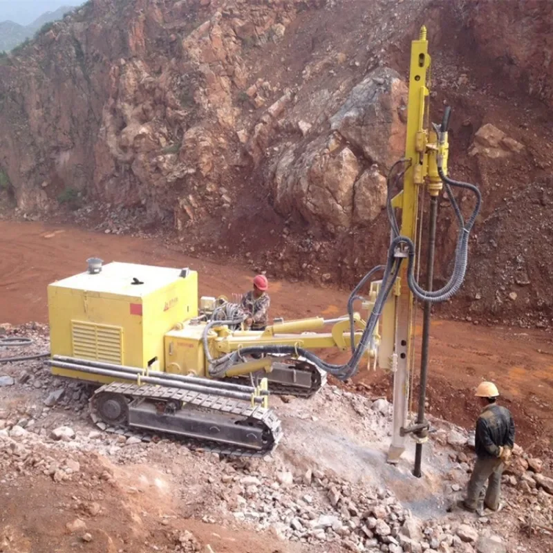 High-Working-Efficiency-Crawler-Mounted-DTH-Blast-Hole-Drill-Rig ...