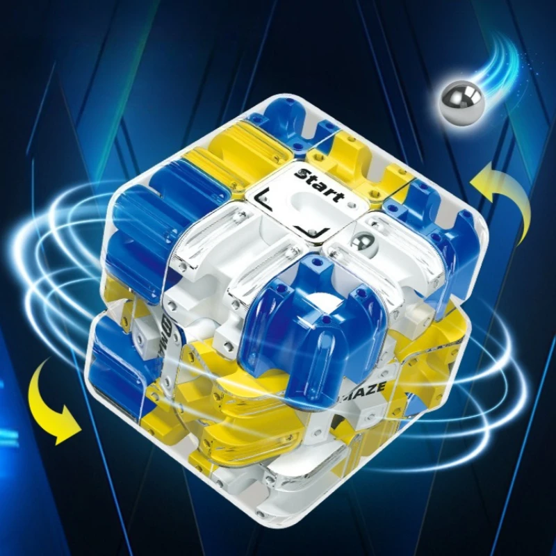 3D Ball Bearing Magic Cube Maze Learning Education Parent Child Battle ...