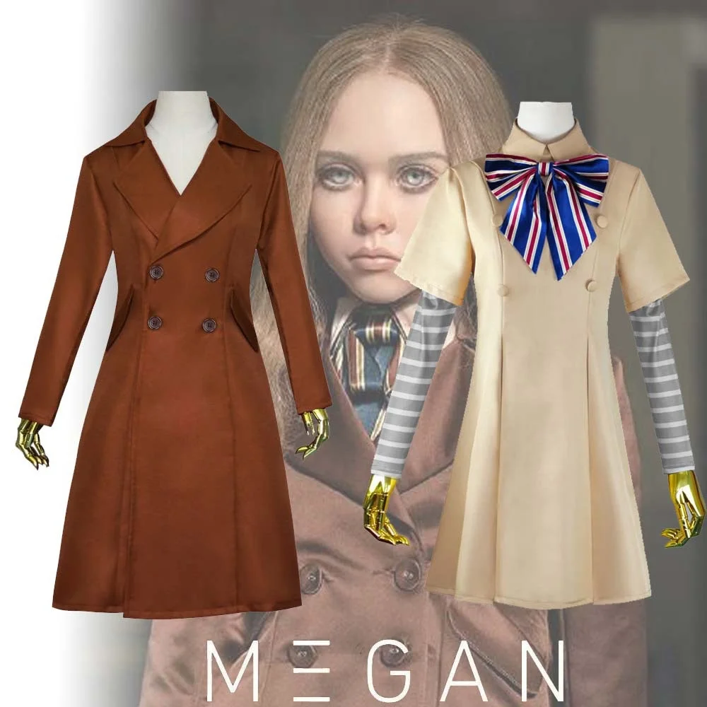 MEGAN Cosplay Costume Dress Set for Kids Girls AI Doll Robots Megan ...
