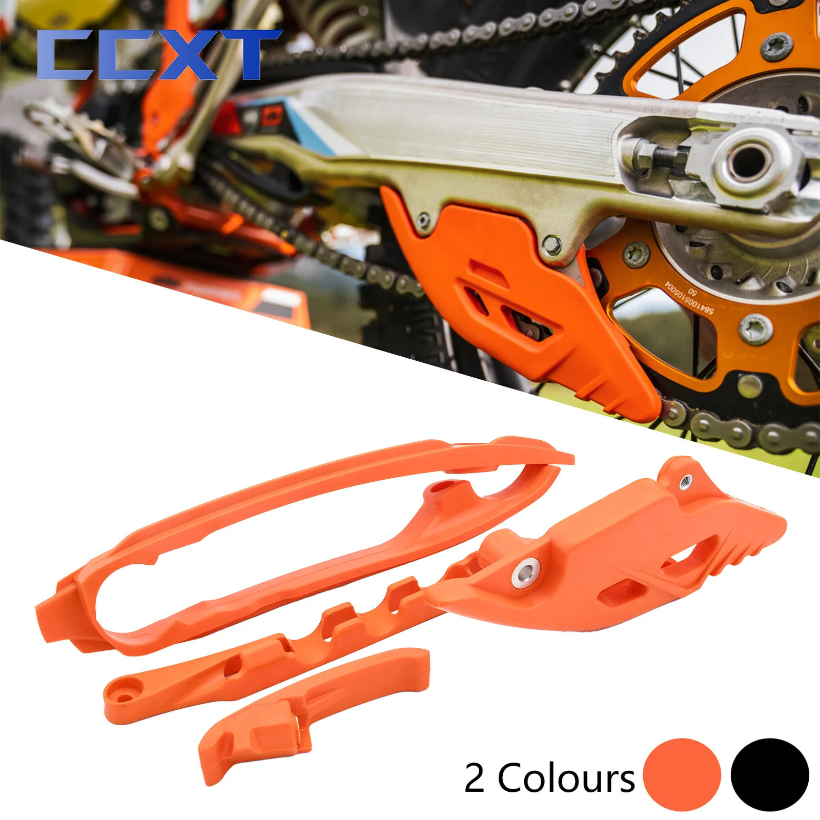 Motorcycle-Swingarm-Chain-Slider-Kit-Chain-Guard-Guide-Brake-Hose-Clamp ...