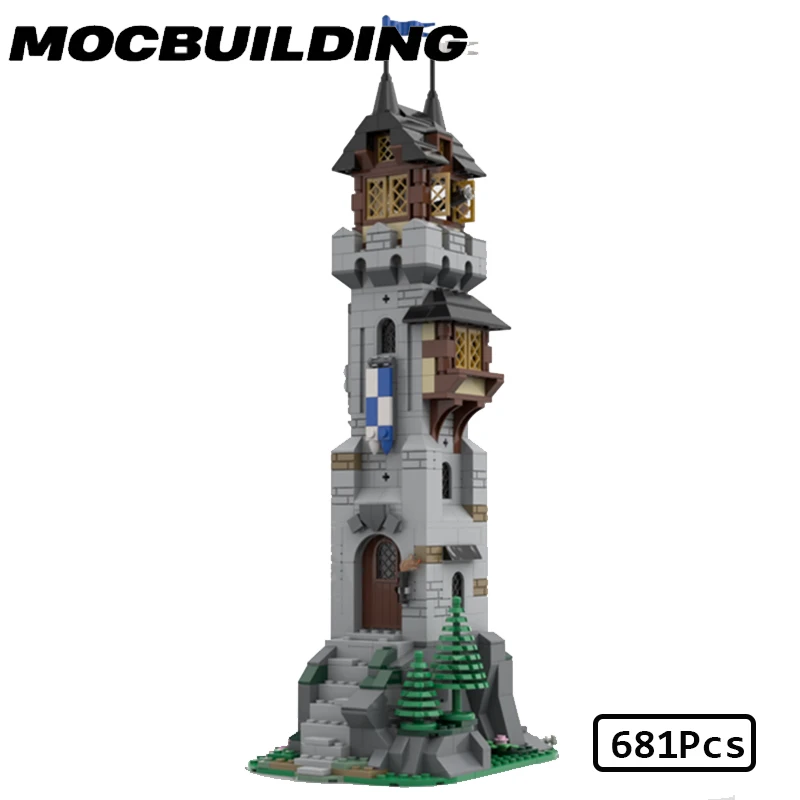 MOC Medieval Castle Architecture Model Building Blocks Gifts Toys Kids ...