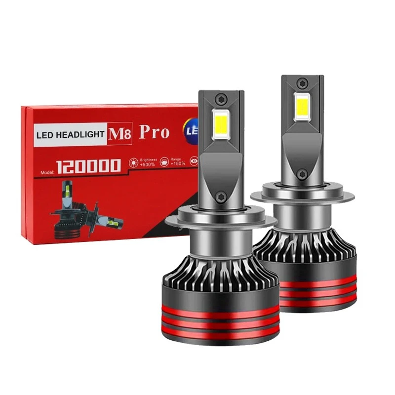 M8 Pro High Brightness Car LED Headlight H4 Hi/Lo Beam H8 H11 H7 9005 ...
