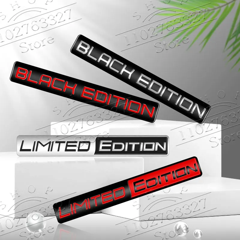 Universal Car Chrome aluminium Black Edition/ Limited Edition Emblem ...