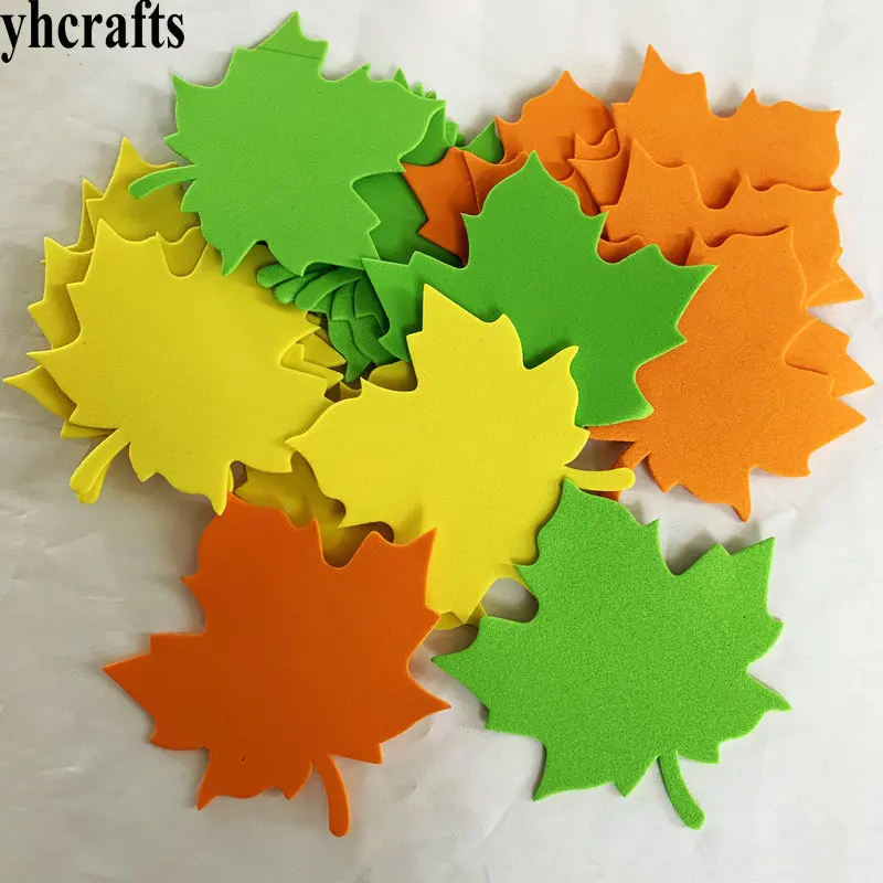 1bag/LOT Foam maple leaf shape Thanksgiving Day crafts Autumn ...