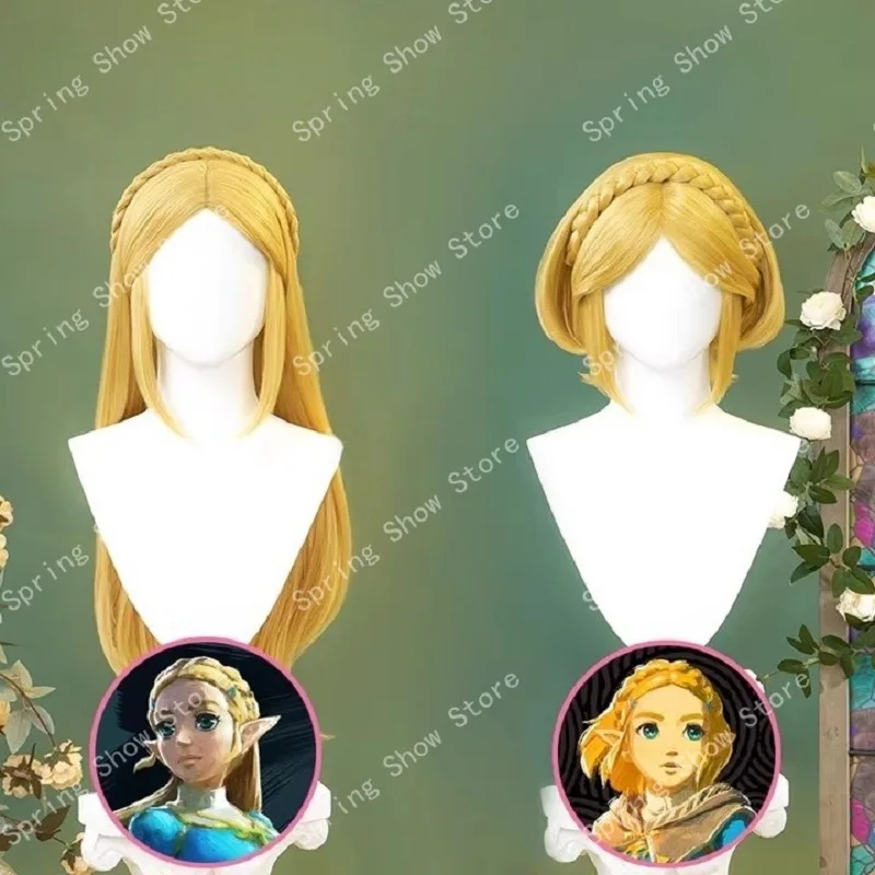 Princess ZelDa Cosplay Synthetic Hair Gold Styled Halloween Party Wig ...