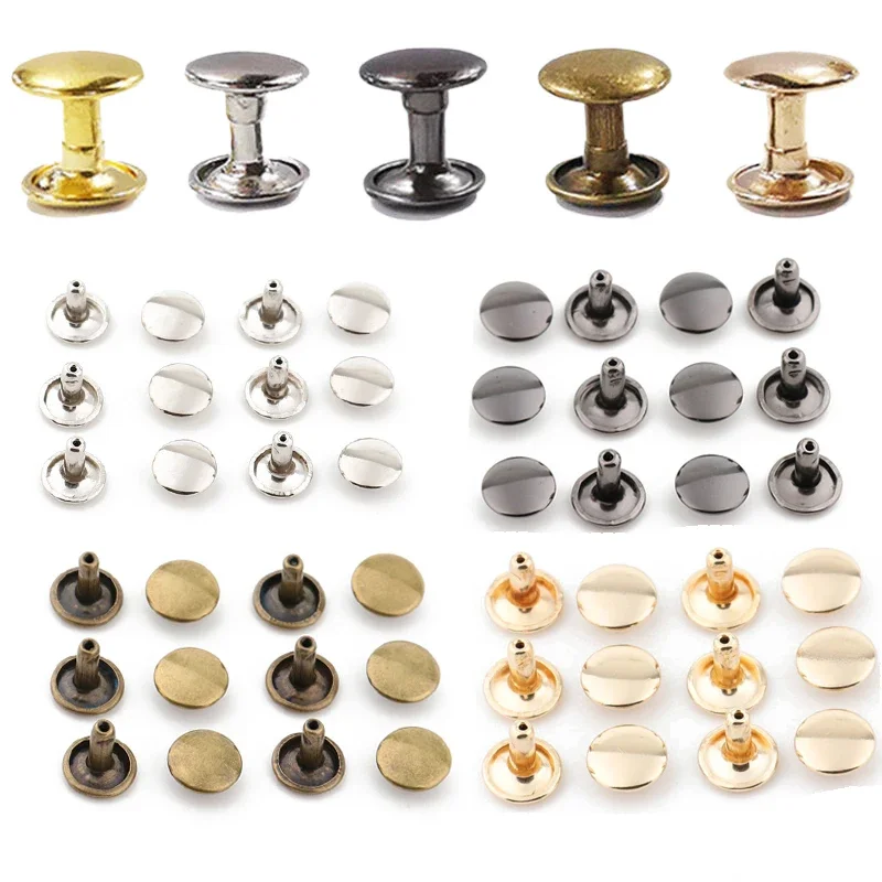 50Pcs-5-15mm-Metal-Double-Cap-Rivets-Stud-Round-Nail-Rivet-For ...