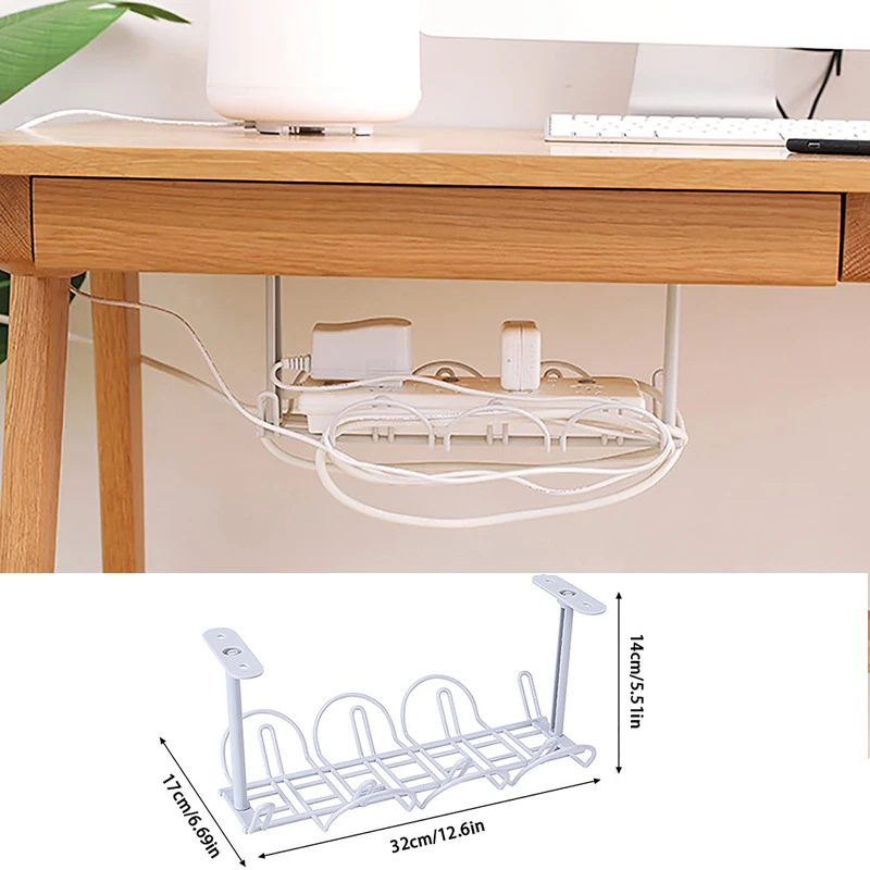 Under Desk Cable Management Tray Cord Organizer Wire Socket Hang Holder ...