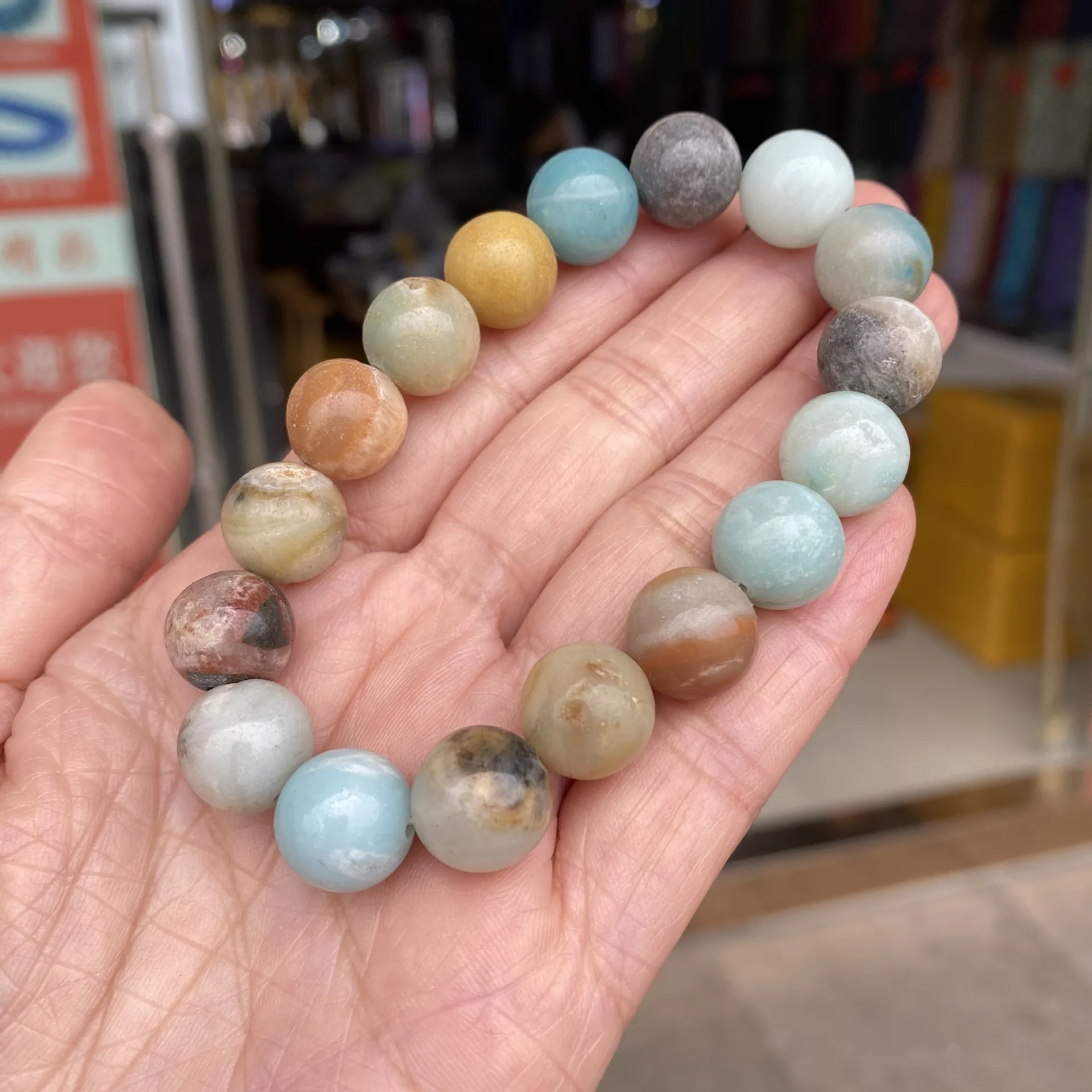Handmade Amazonite Beaded Bracelets Natural Stone Bracelets Women Men ...