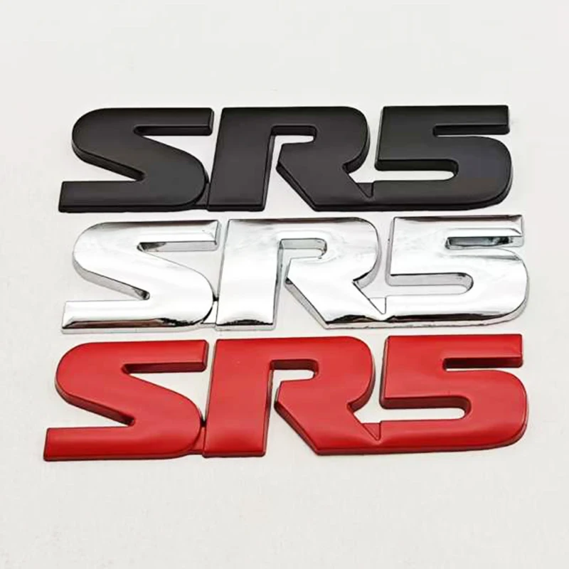 3D Metal Car Letters Logo SR5 Emblem Fender Door Side Badge Sticker For ...