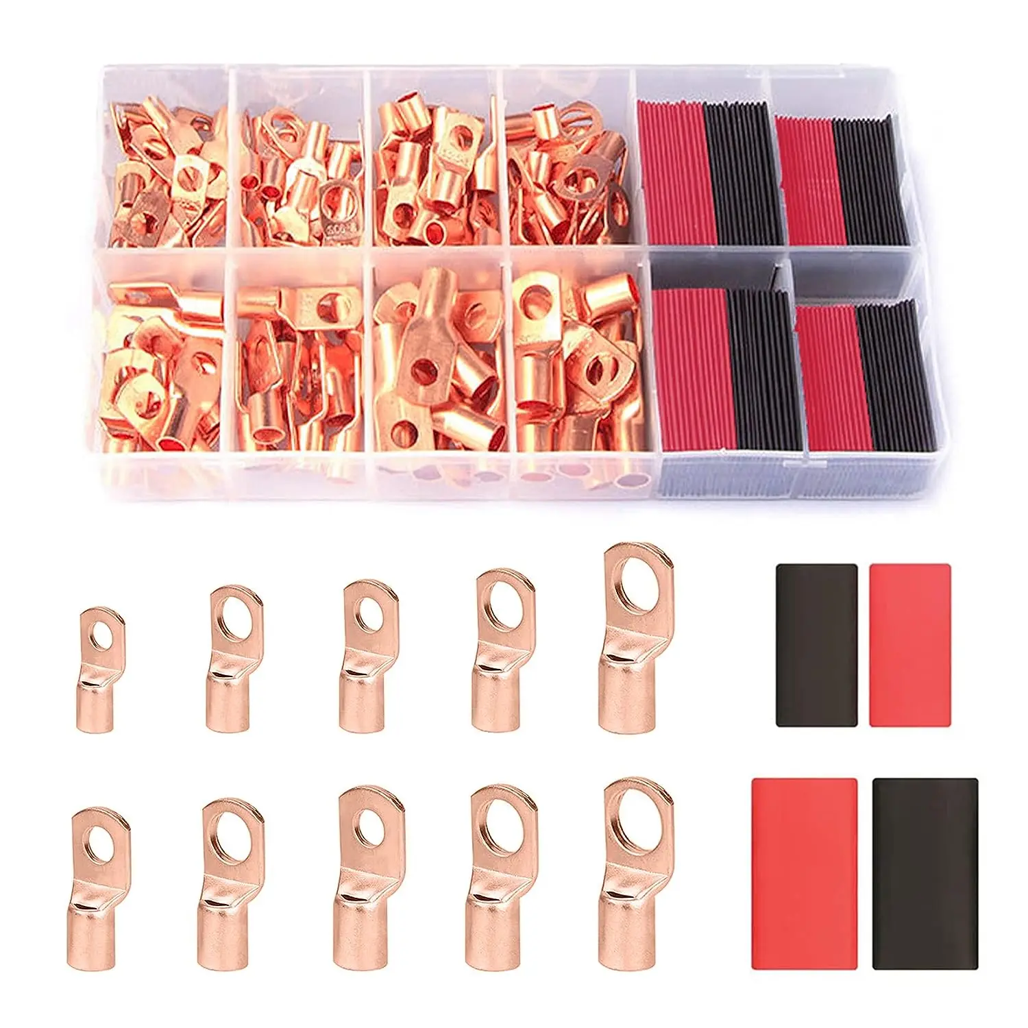 120Pcs-Copper-Wire-Lugs-AWG2-4-6-8-10-12-with-60pcs-Heat-Shrink-Set ...
