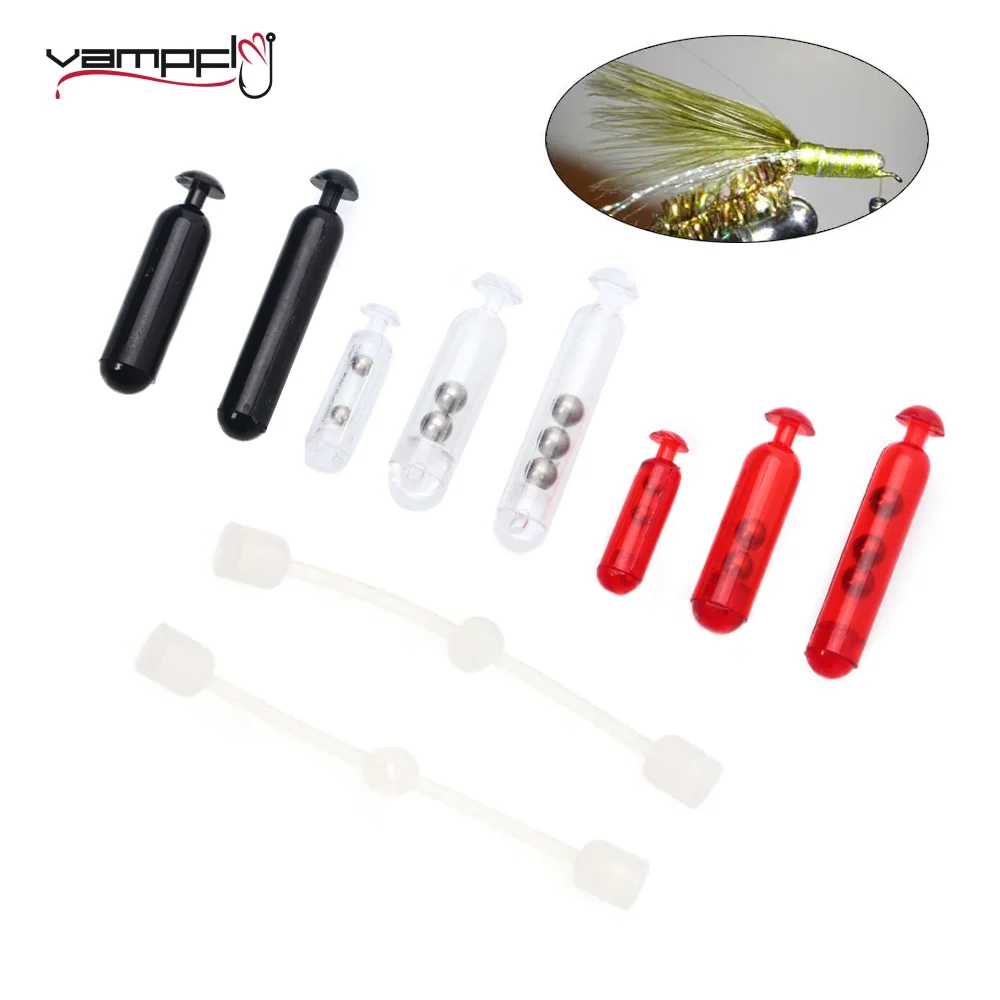 Vampfly 20PCS Weighted Plastic Fly Tying Sound Rattles Saltwater ...