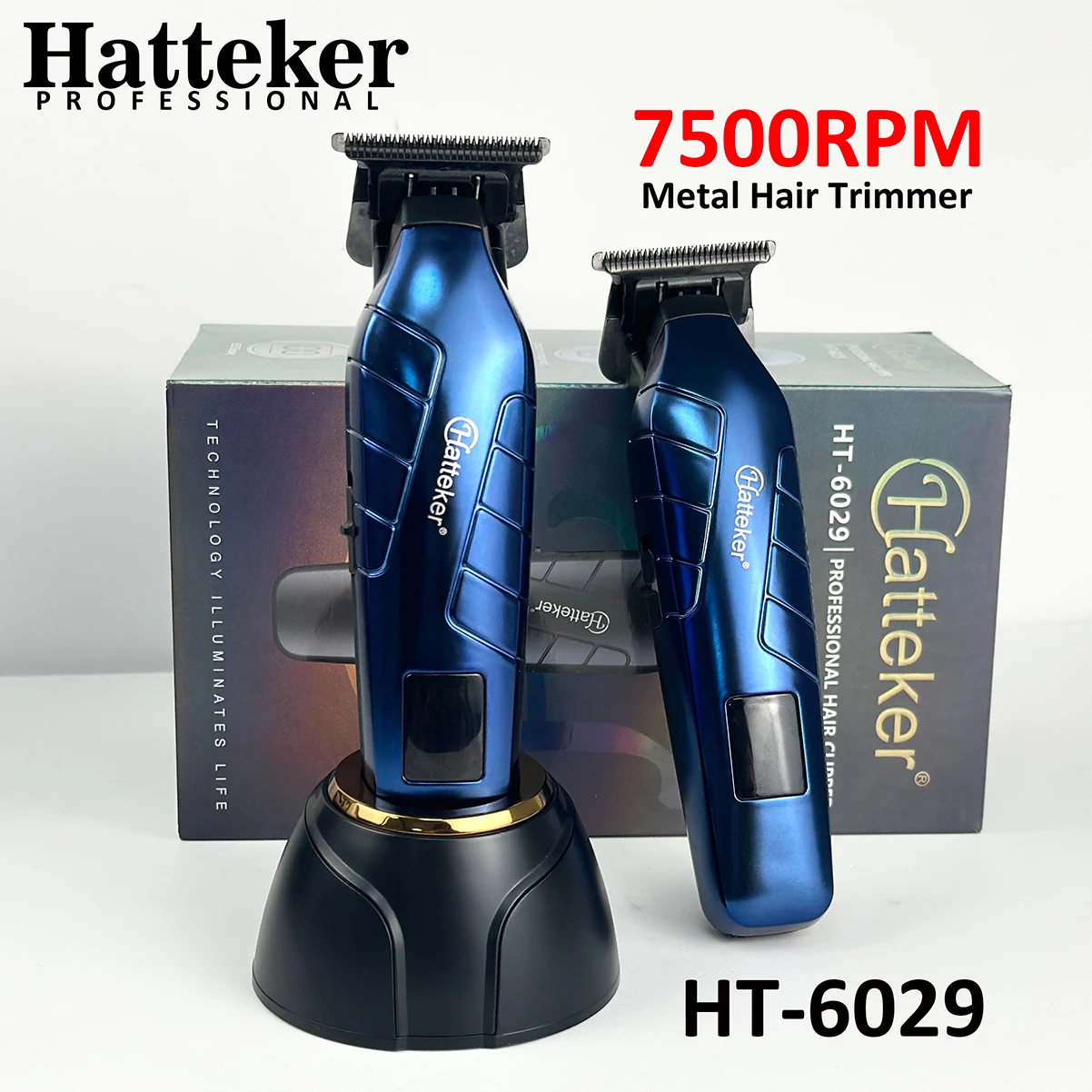 Hatteker-cortadora-de-pelo-profesional-de-Metal-para-peluquero-cortadora-de-pelo-el-ctrica-con ...
