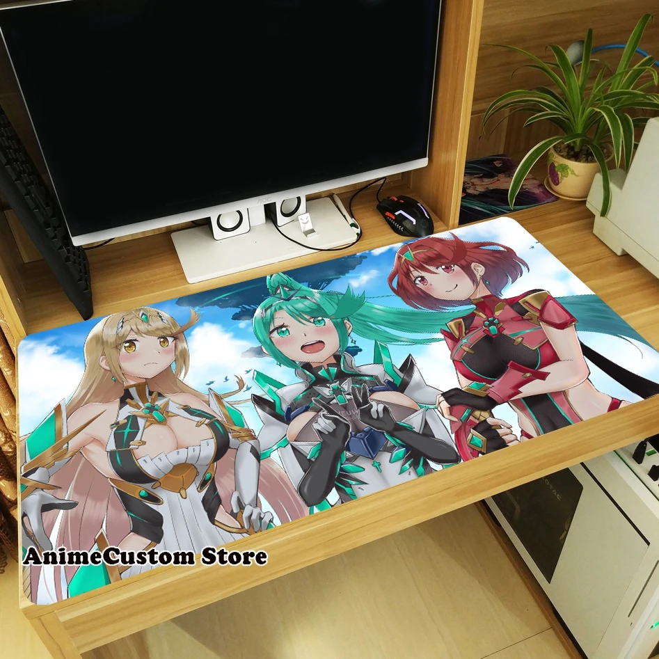 Game Xenoblade Chronicles 2 Pyra Mythra Pneuma Mouse Pad Laptop Mice Mat Table Keyboard Mat ...
