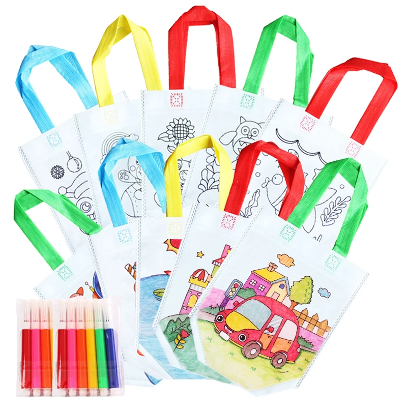 5Pcs-DIY-Coloring-Bags-with-Markers-Carnival-Art-Party-Goodie-Bags-for ...