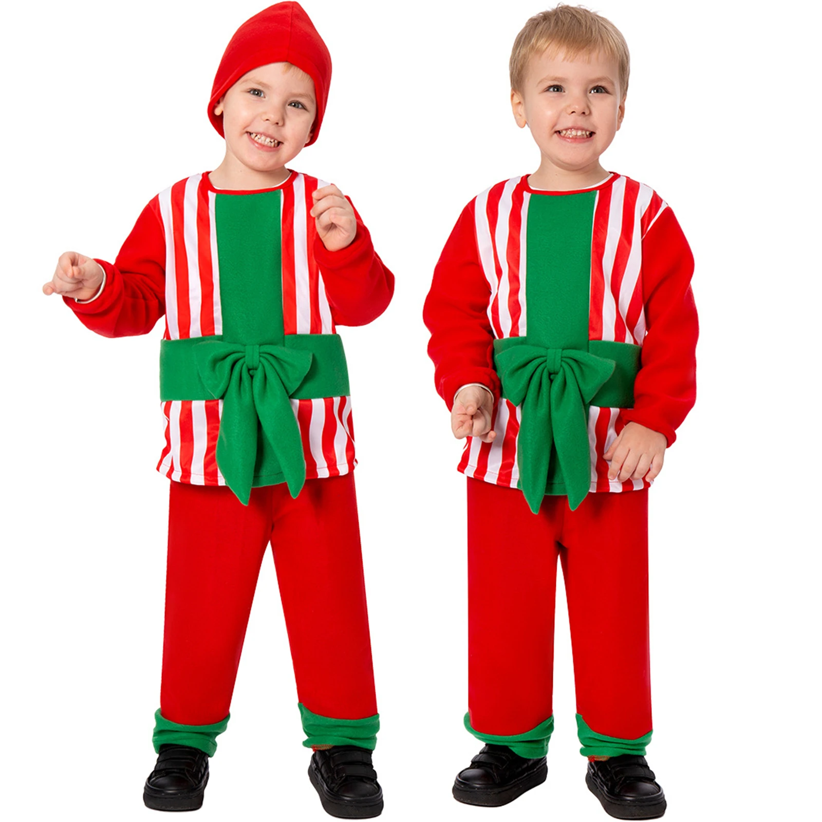 Elf-Cosplay-Costume-for-Kids-Top-Pants-and-Hat-Suit-Christmas-Party ...