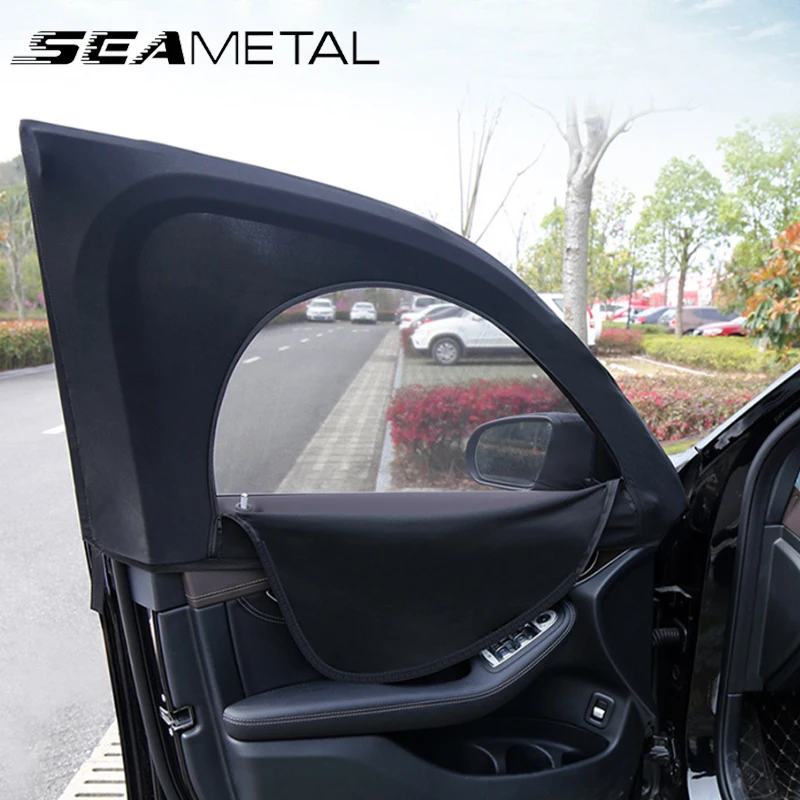 SEAMETAL-Car-Side-Window-Sun-Shade-Summer-Car-Curtain-Semi-Transparent ...