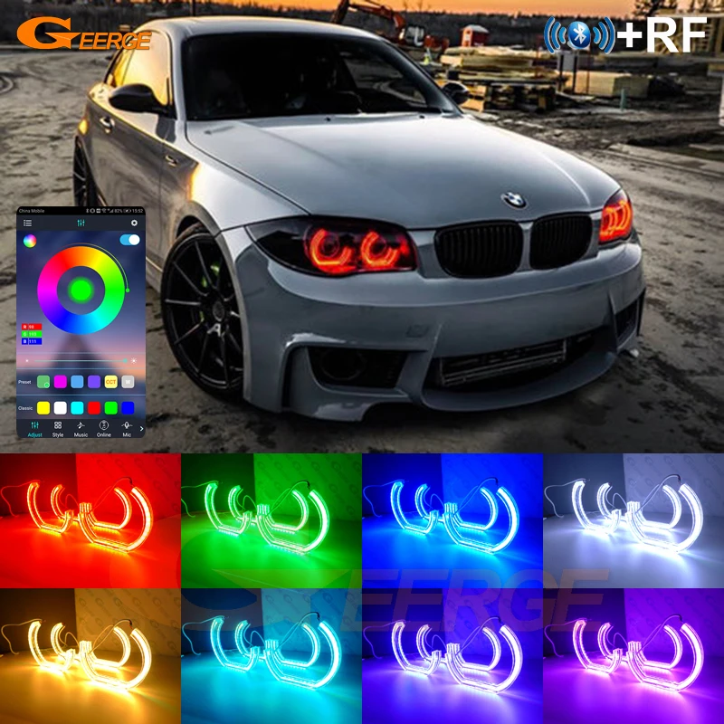 For-BMW-1-Series-E82-E88-E87-E81-RF-Remote-Bluetooth-APP-Multi-Color ...