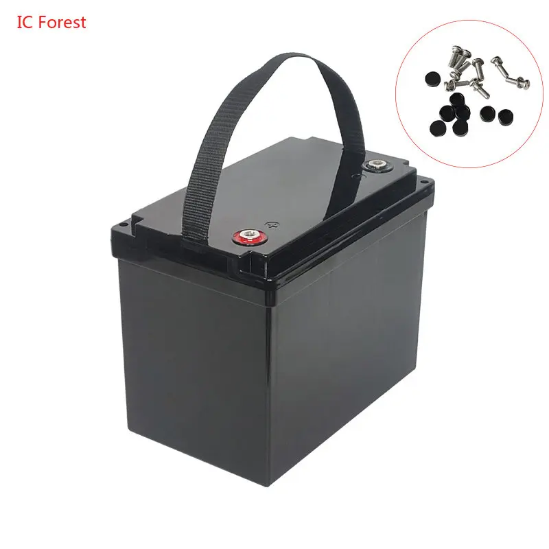 12V LiFePO4 Battery Storage Box Housing Removable Lithium Battery Case ...