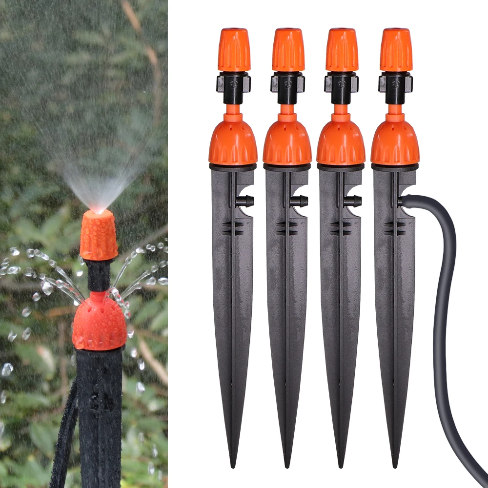 10PCS-Adjustable-Orange-Irrigation-Dripper-Sprinkler-Garden-Micro-Spray ...