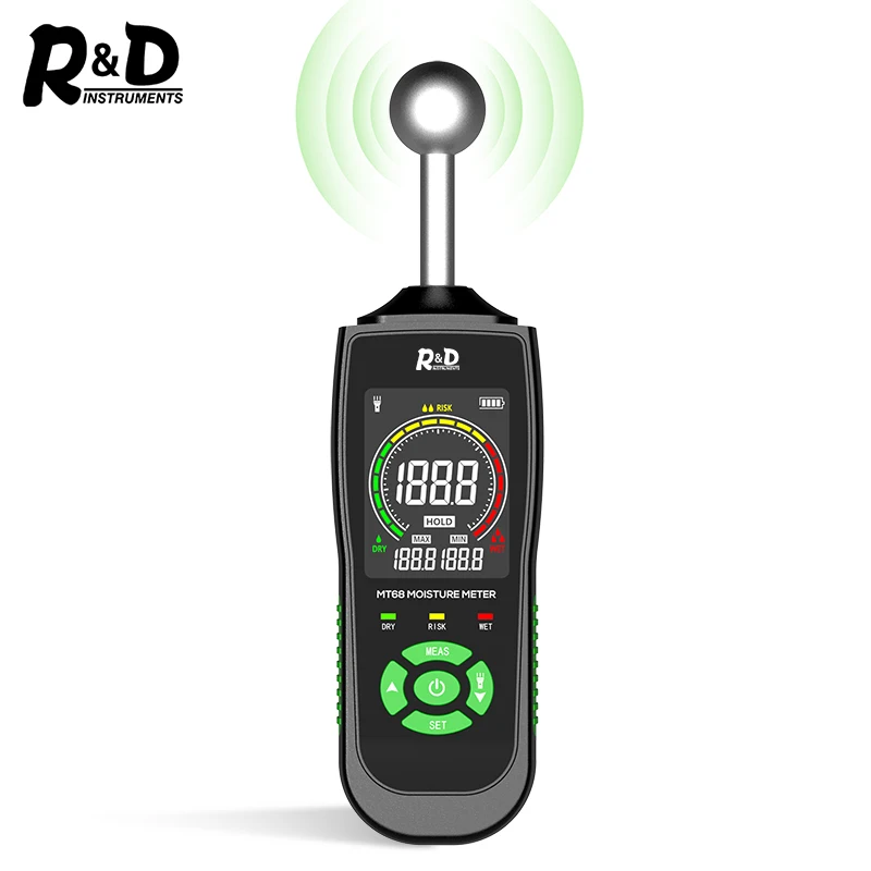R-D-MT68-Digital-Wood-Moisture-Meter-Non-contact-Timber-Damp-Detector ...