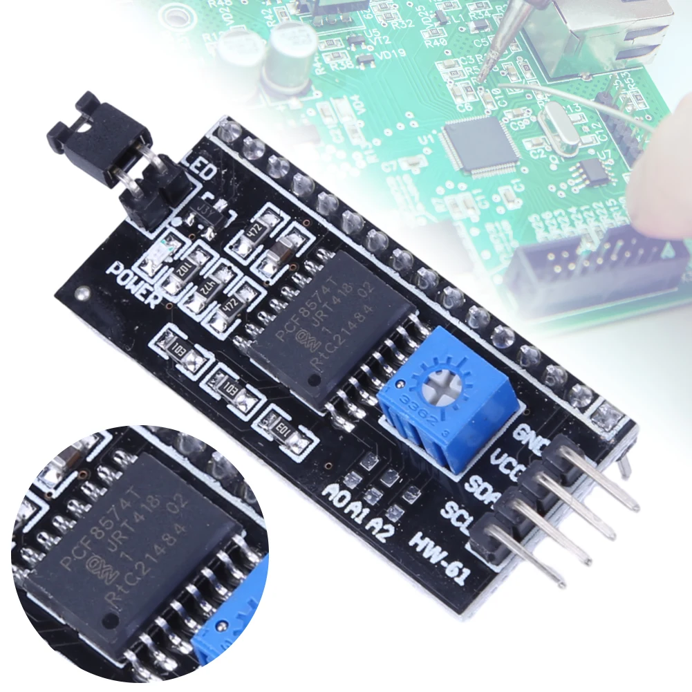 M-dulo-convertidor-adaptador-LCD-PCF8574-IIC-I2C-LCD1602-2004-placa-de ...