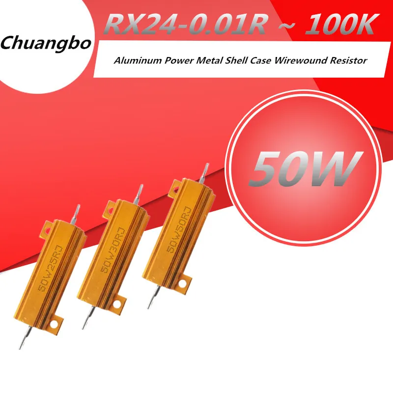 RX24-50W-Aluminum-Power-Metal-Shell-Case-Wirewound-Resistor-0-01R-100K ...