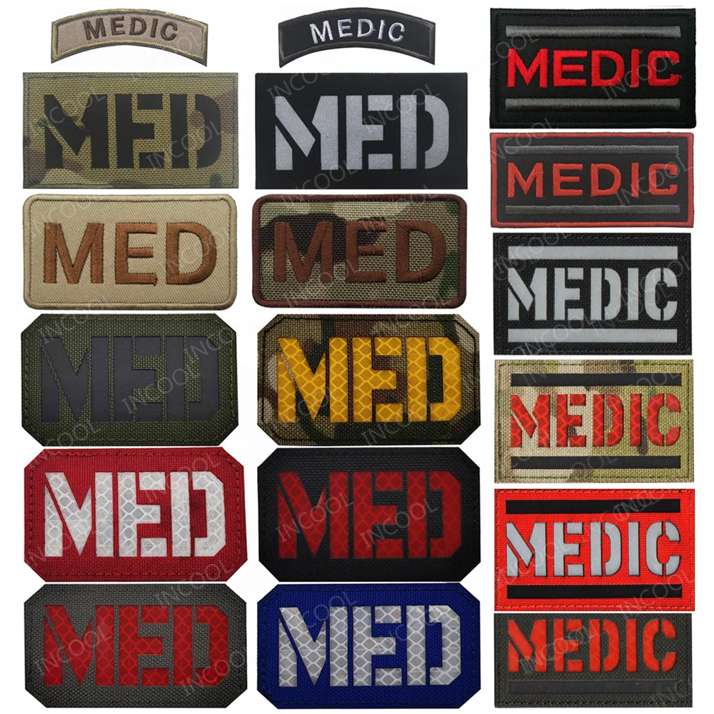 MED-Infrared-IR-Reflective-Patches-Embroidered-MEDIC-Appliqued-Sticker ...