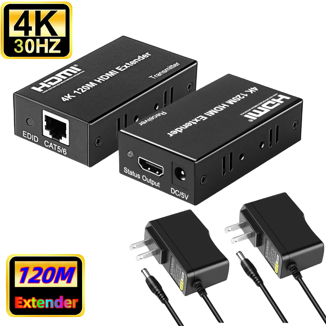 120M 4K HDMI Extender 60M 1080p HDMI Audio Video Signal amplifier over ...