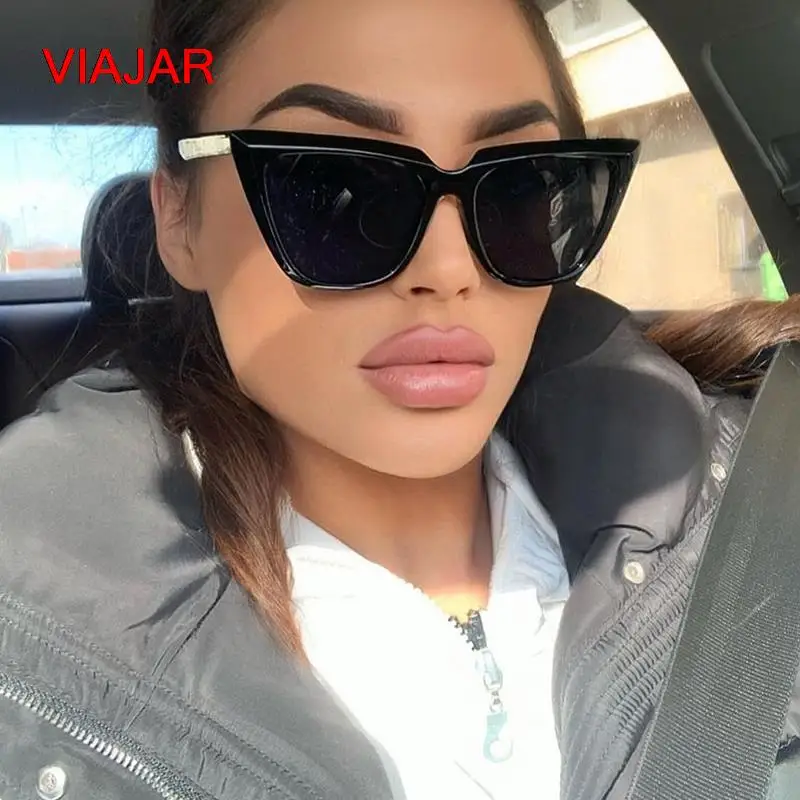 2024-New-Cat-Eye-Sunglasses-Women-Fashion-Oversized-Luxury-Designer ...