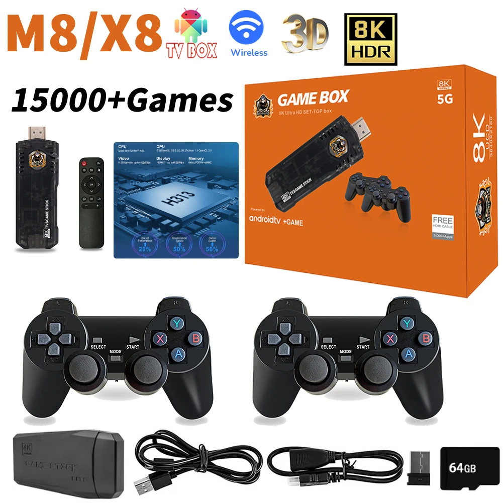 Consoles De Jeux Vidéo Rétro Pour Ps1, David, Gba, Manette Sans Fil, Hd Mini Tv Box Pour Android ...