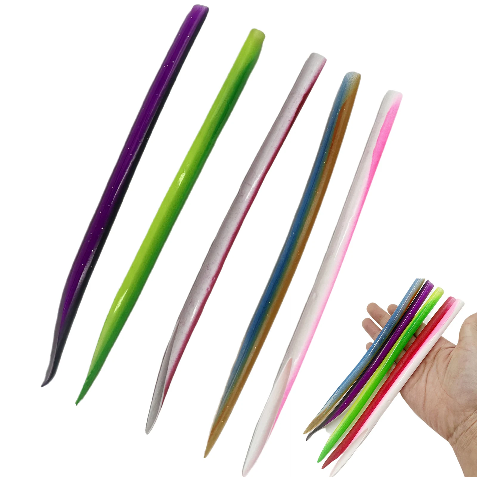 10pcs-22cm-Codfish-Fishing-Eel-Tube-14-0-Hook-Jig-Bait-Fishing-Eel-Hook ...