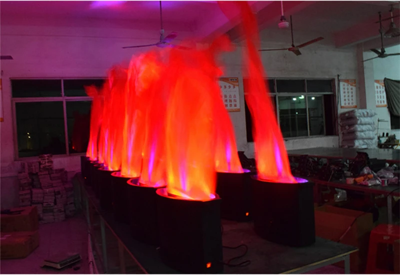 12 Pieces Stage Use Effect Machine Silk Led Cloth Fake Artificial Fire ...