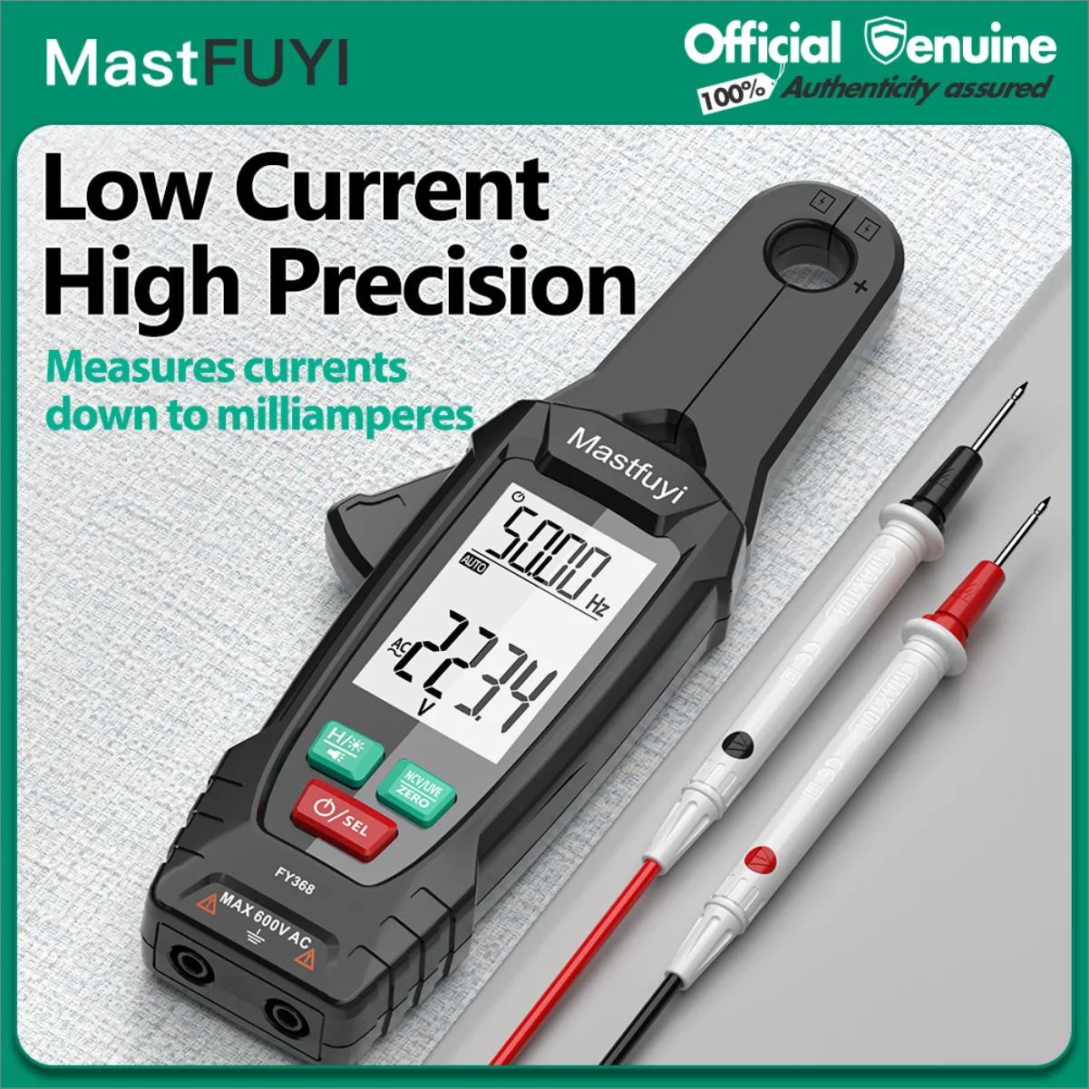 MASTFUYI Professional High-Precision Low Current Milliamp Clamp Meter ...