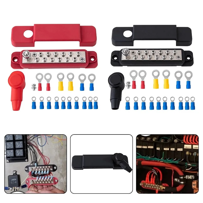 12-Point-New-Terminal-Block-For-Car-Boat-180A-12V-DC-Bar-Power-Busbar ...