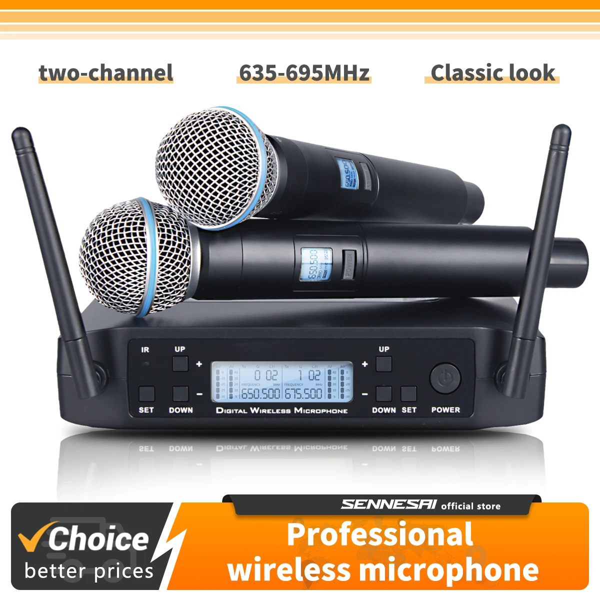 GLXD4-micr-fonos-de-mano-inal-mbricos-duales-profesionales-micr-fonos-de-mano-UHF-Conferencia ...