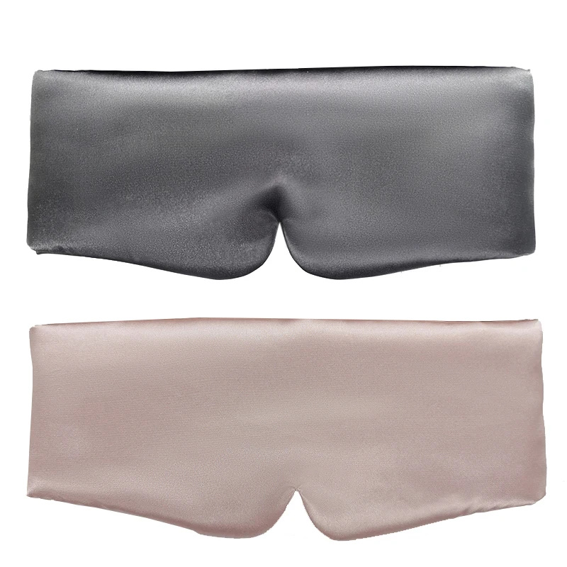 La couleur noire Masque de sommeil en Satin de soie pour hommes et ...