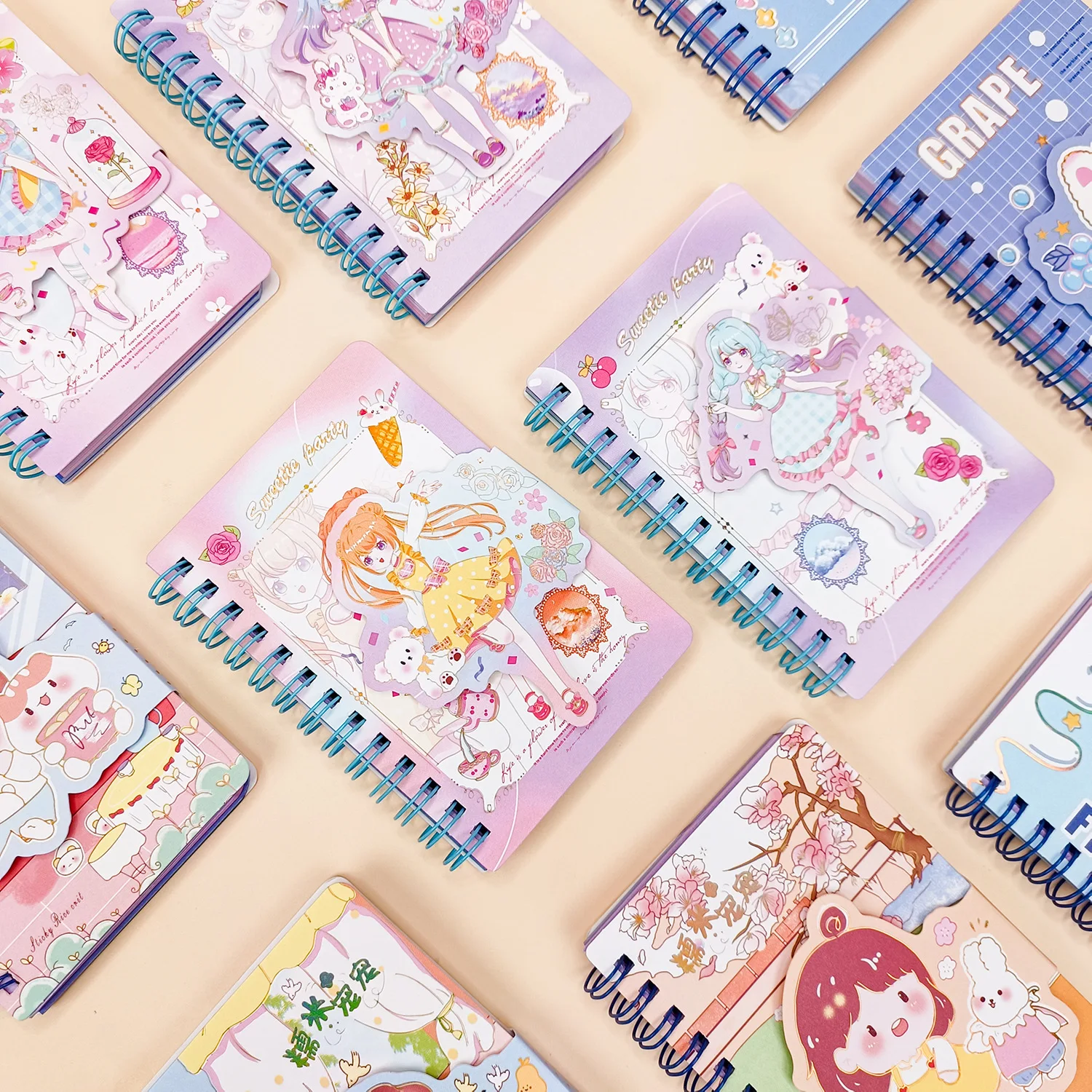 12-pcs-lot-Kawaii-Animal-Girl-Coil-Notebook-Cute-Portable-Note-Book ...