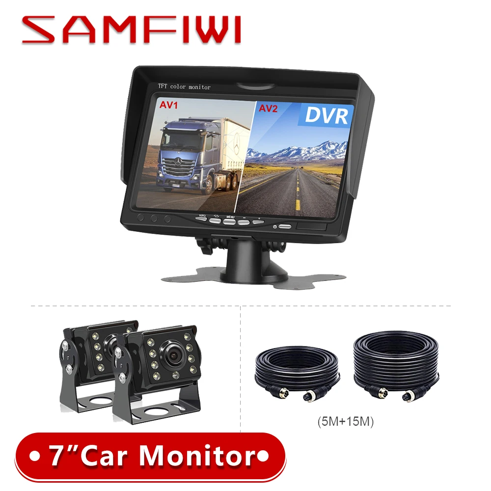 New 7 Inch Truck Car Monitor 2ch Dvr Video Ips Screen Recorder For ...