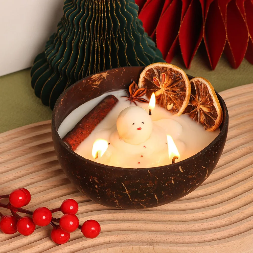 Vela-de-concha-de-coco-de-mu-eco-de-nieve-de-Navidad-vela-de ...