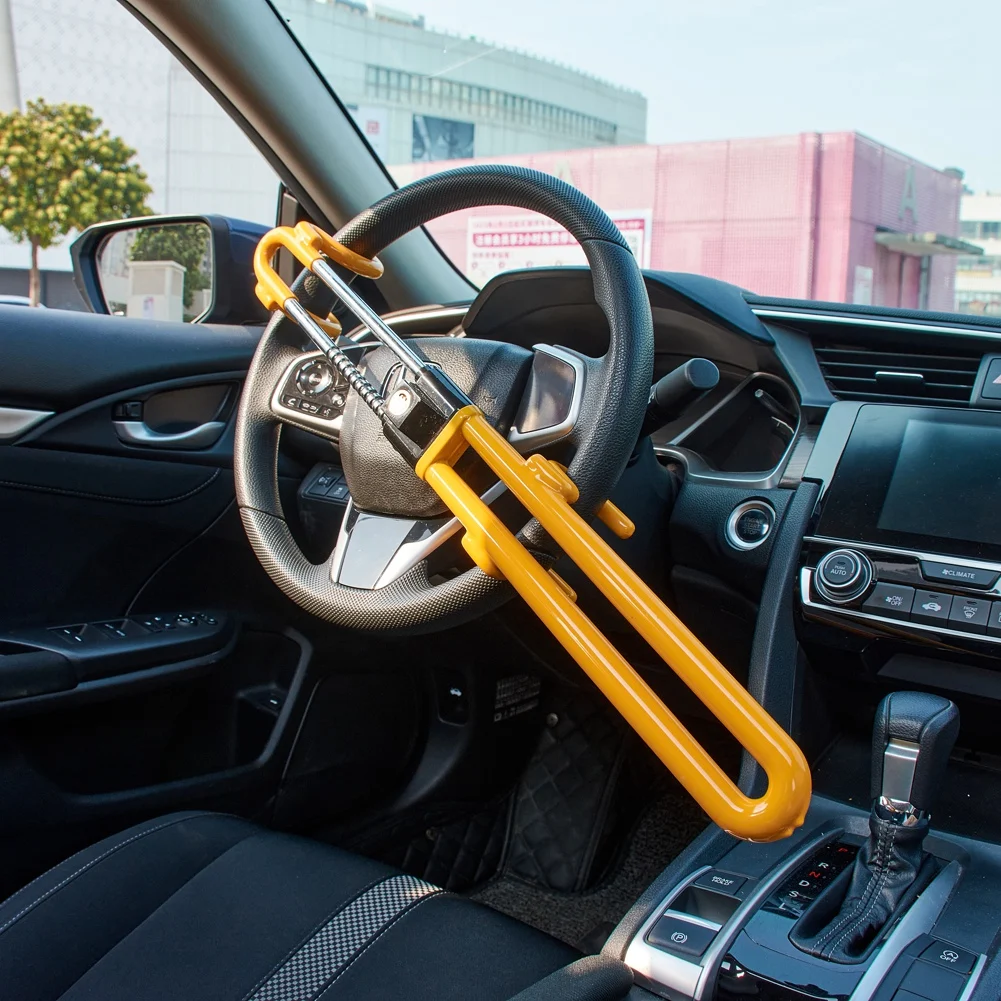 Vehicle-Anti-Theft-Security-Lock-with-Adjustable-Length-Clamp-Double ...