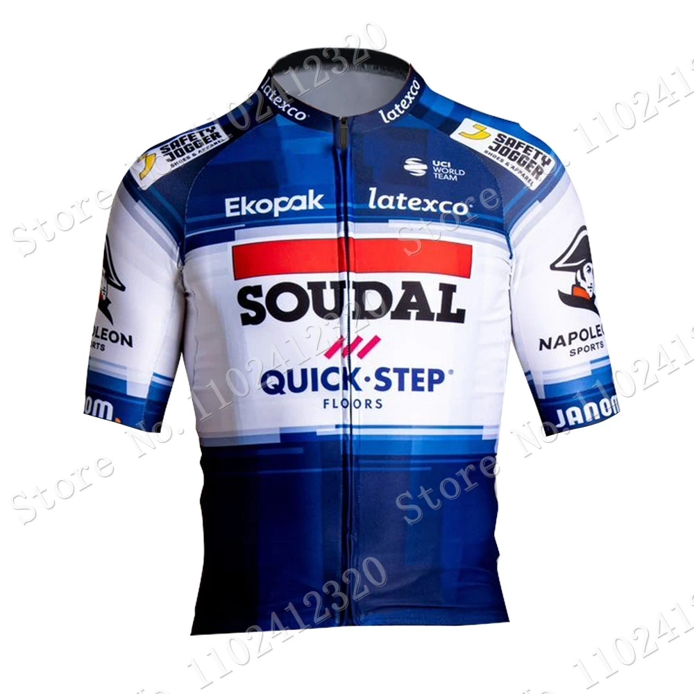 Soudal-Maillot de cyclisme Quick Step à manches courtes, ensemble de ...