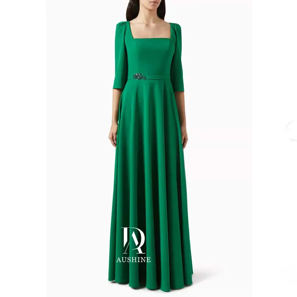 Aushine-Dress-Floor-Length-Luxury-Birthday-Evening-Dress-Half-Sleeves-Summer-Elegant-Wedding ...