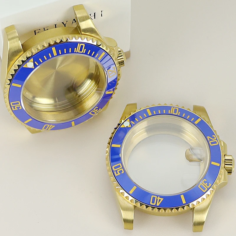 Gold-40mm-Diver-Watch-Cases-Sapphire-For-Seiko-NH35-NH36-NH38-NH34-ETA ...