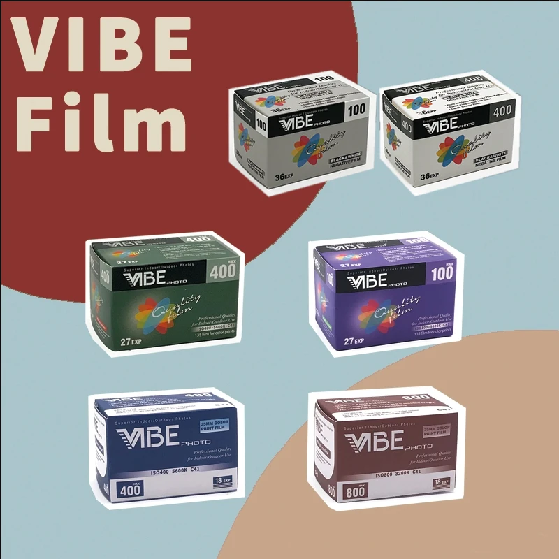VIBE-color-B-W-film-ISO-100-400-800-135-Negative-film-27EXP-Roll-for ...