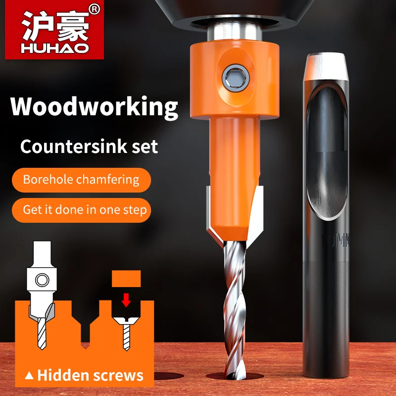 Huhao 8mm shank counter sink broca bit para carpintaria hss parafusos ...